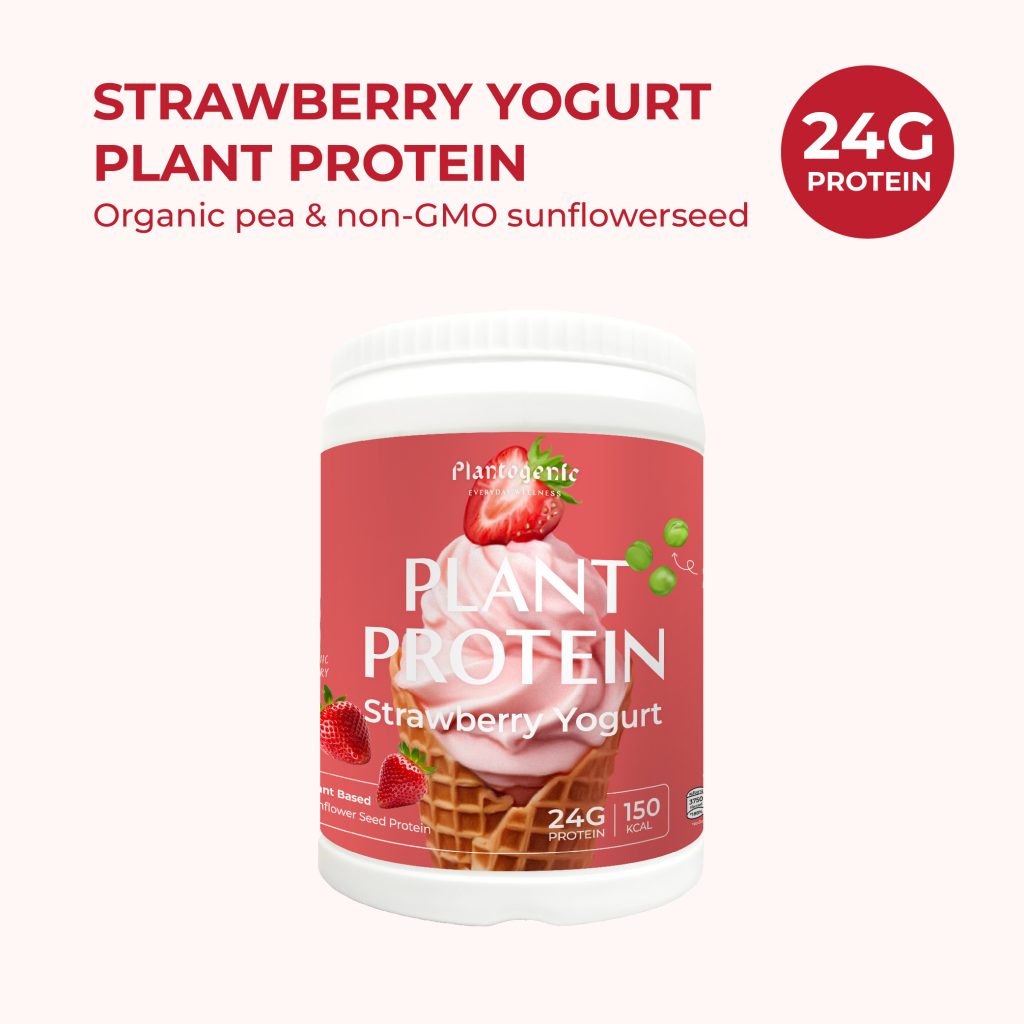 Strawberry Yogurt Plant Protein โปรตีนพืชพร้อมชงรสสตอเบอรี่โยเกิร์ต – PLANTOGENIC